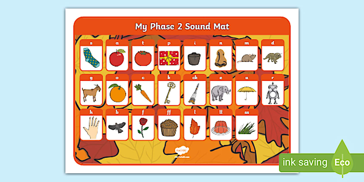 Autumn Themed Phase 2 Sound Mat (teacher made) - Twinkl