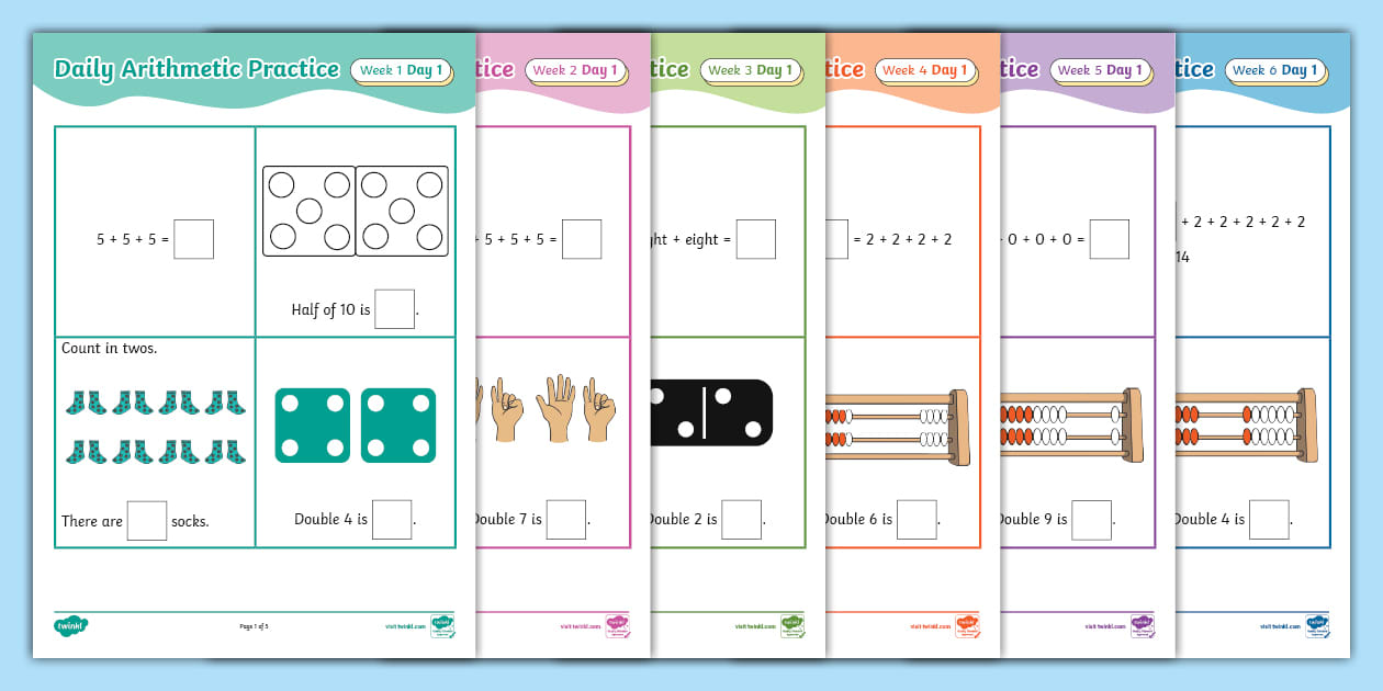 👉 Year 1 Summer 2 Daily Arithmetic Practice Pack - Twinkl