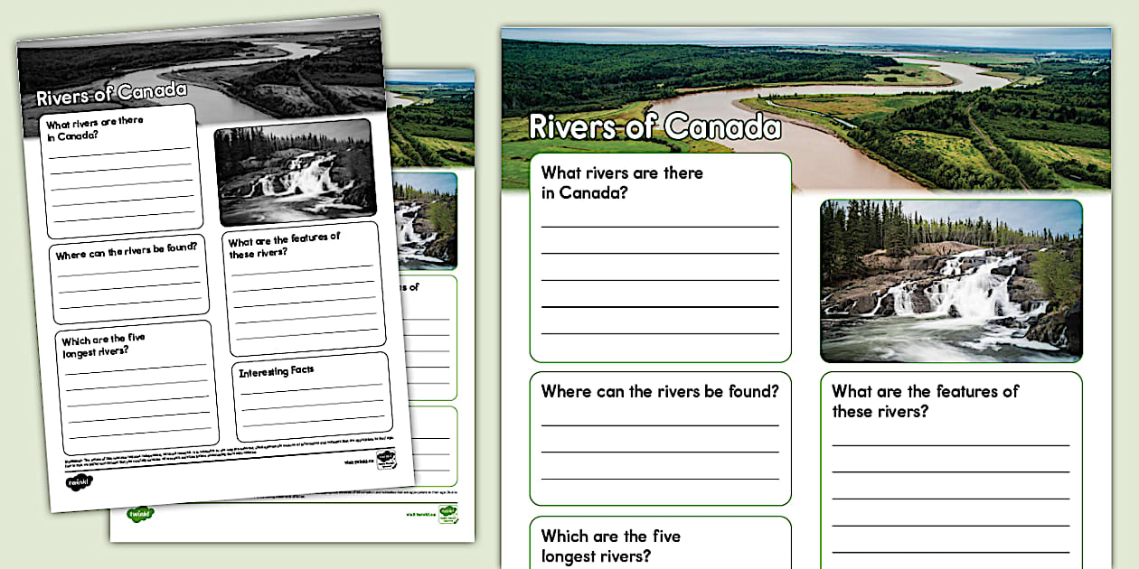 Rivers of Canada Fact File Template (Teacher-Made) - Twinkl