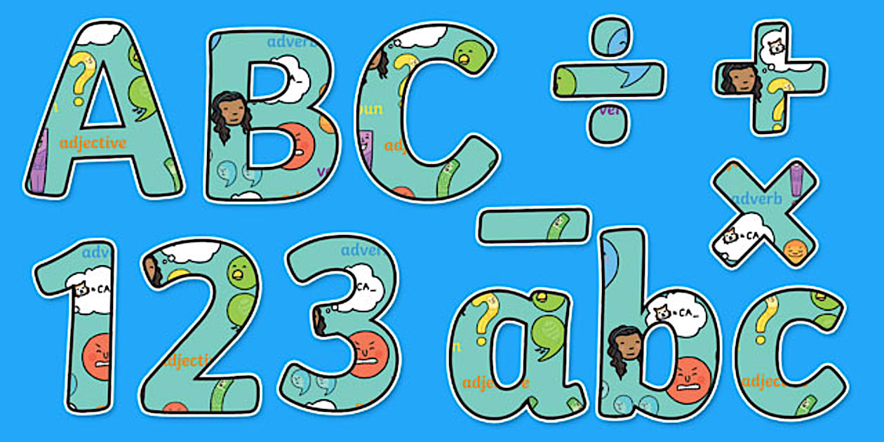 SPaG Themed Display Letters and Numbers Pack (teacher made)