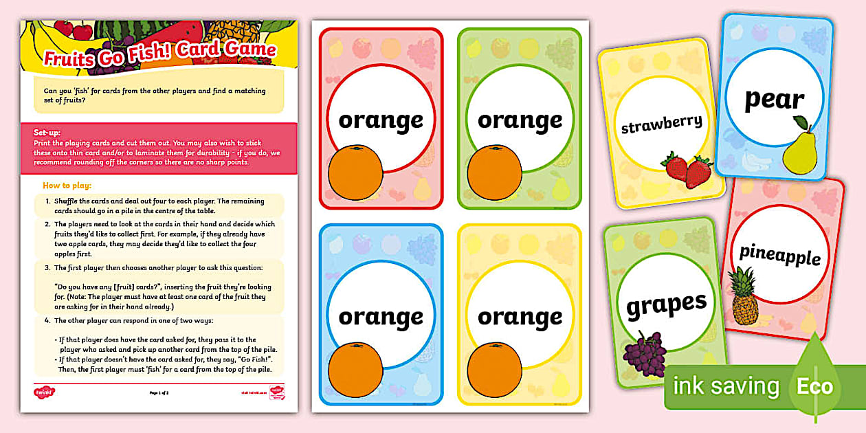 Fruits Go Fish! Card Game (Hecho por educadores) - Twinkl