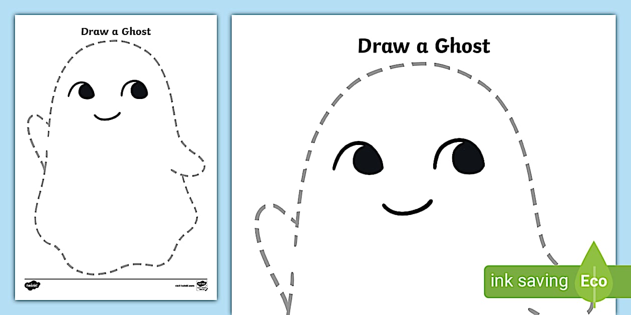 EYFS Draw a Ghost Pencil Control Activity (teacher made)