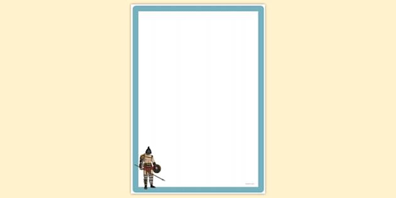 Roman Gladiator Page Border | Page Borders | Twinkl - Twinkl