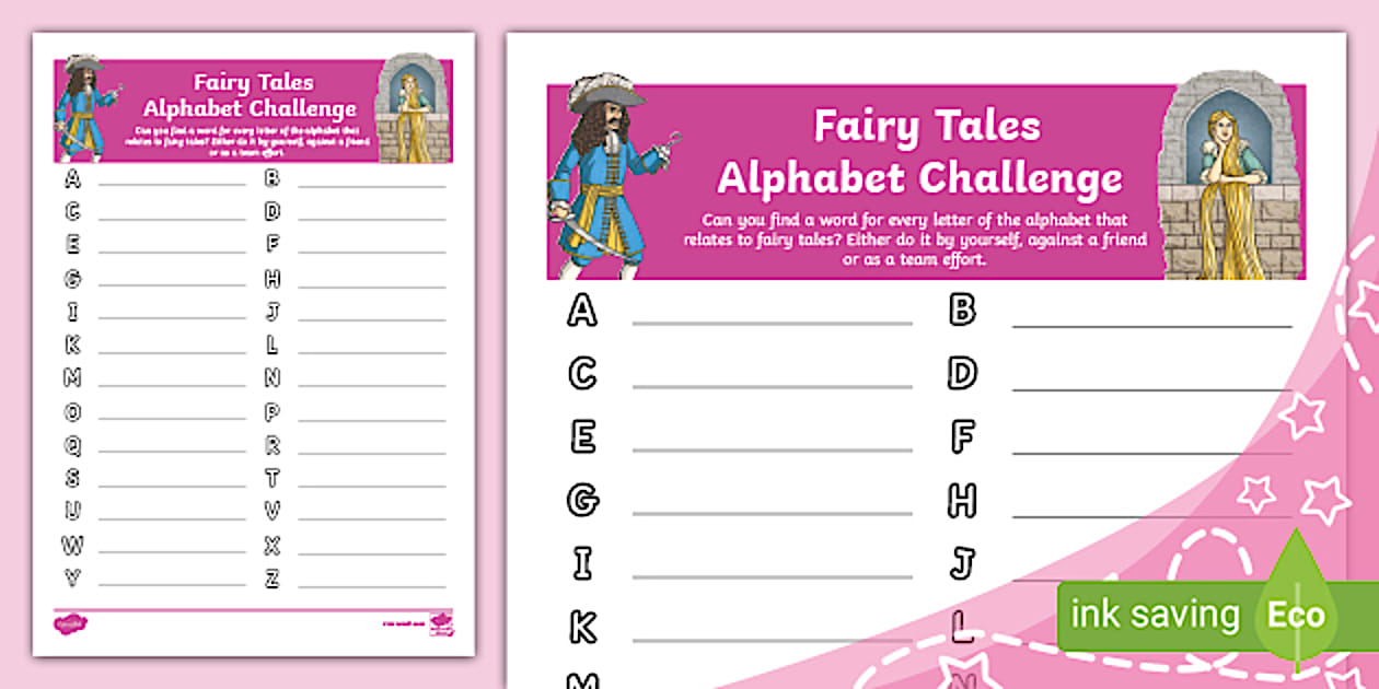 Fairy Tales Alphabet Challenge (teacher made) - Twinkl