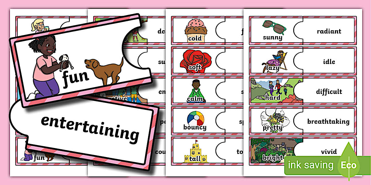 Summertime Synonyms Jigsaw Activity | Twinkl | KS1 - Twinkl
