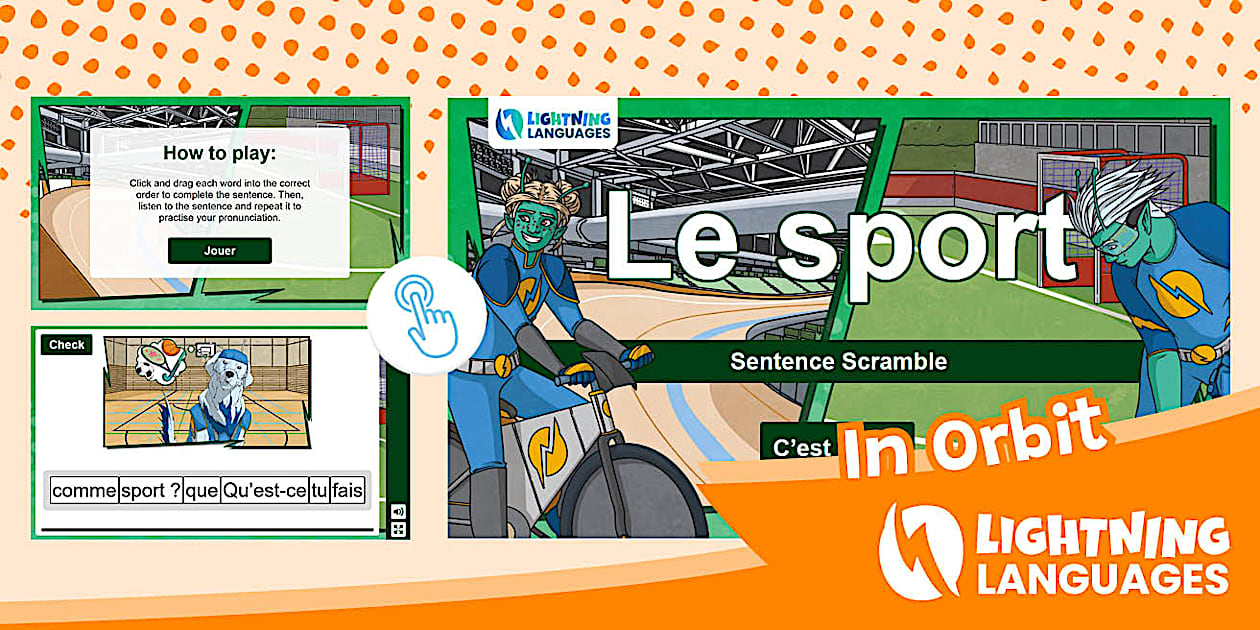 👉 French Sport Sentence Scramble Game