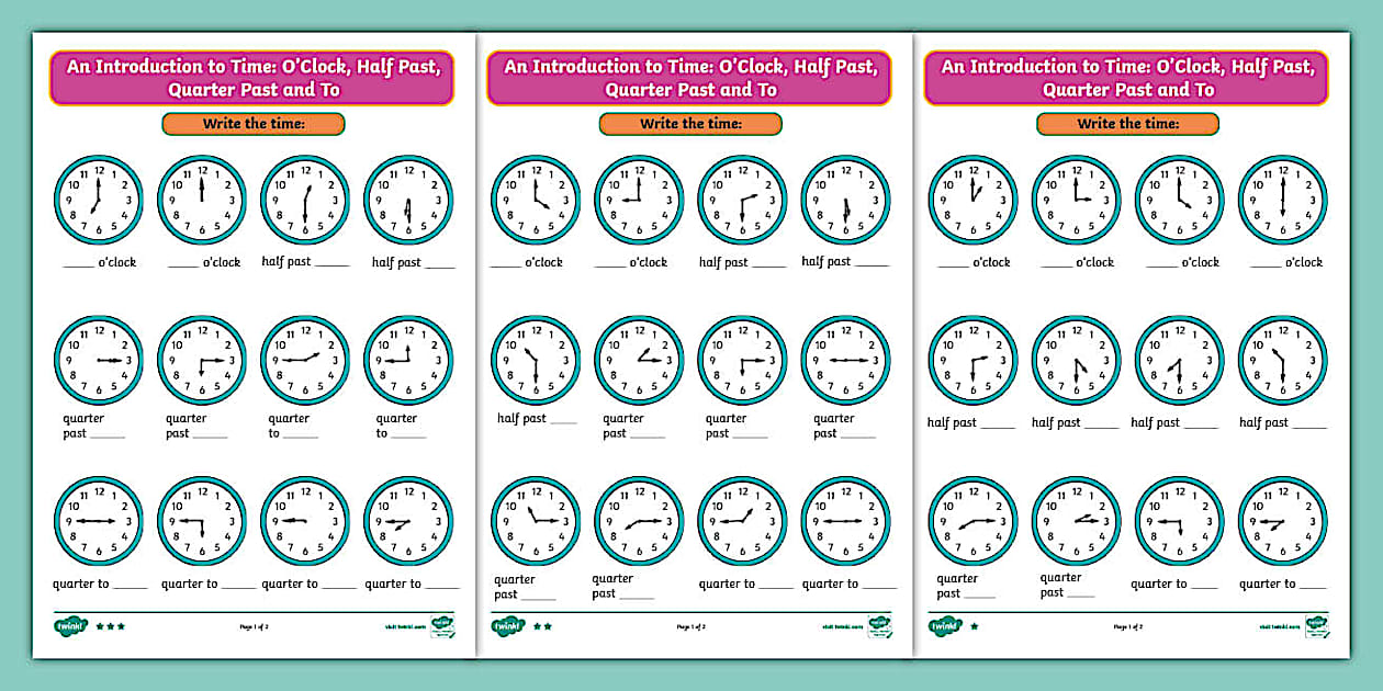 An Introduction to Time Differentiated Activity Sheets