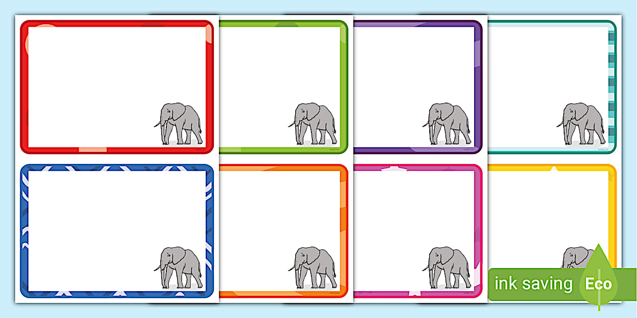 Elephant Locker Labels (teacher made) - Twinkl