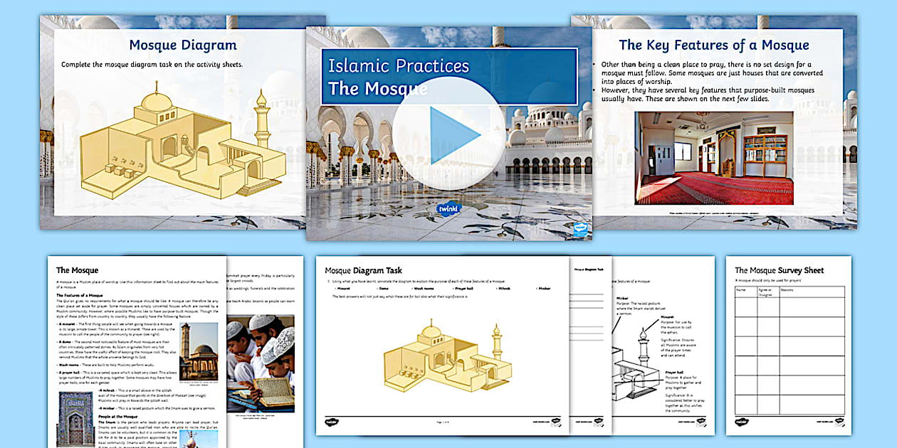 The Mosque Lesson Pack - Islamic Practices (teacher made)