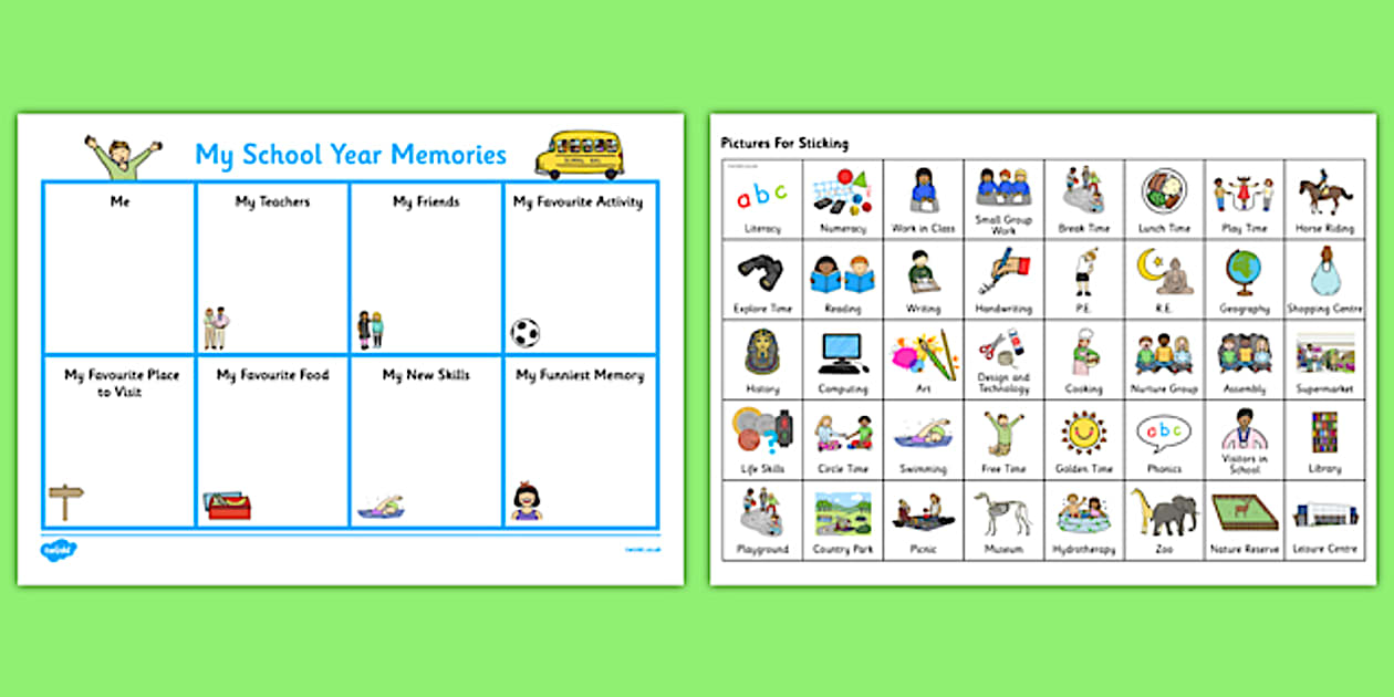 Editable My School Memories SEN Transition - Twinkl