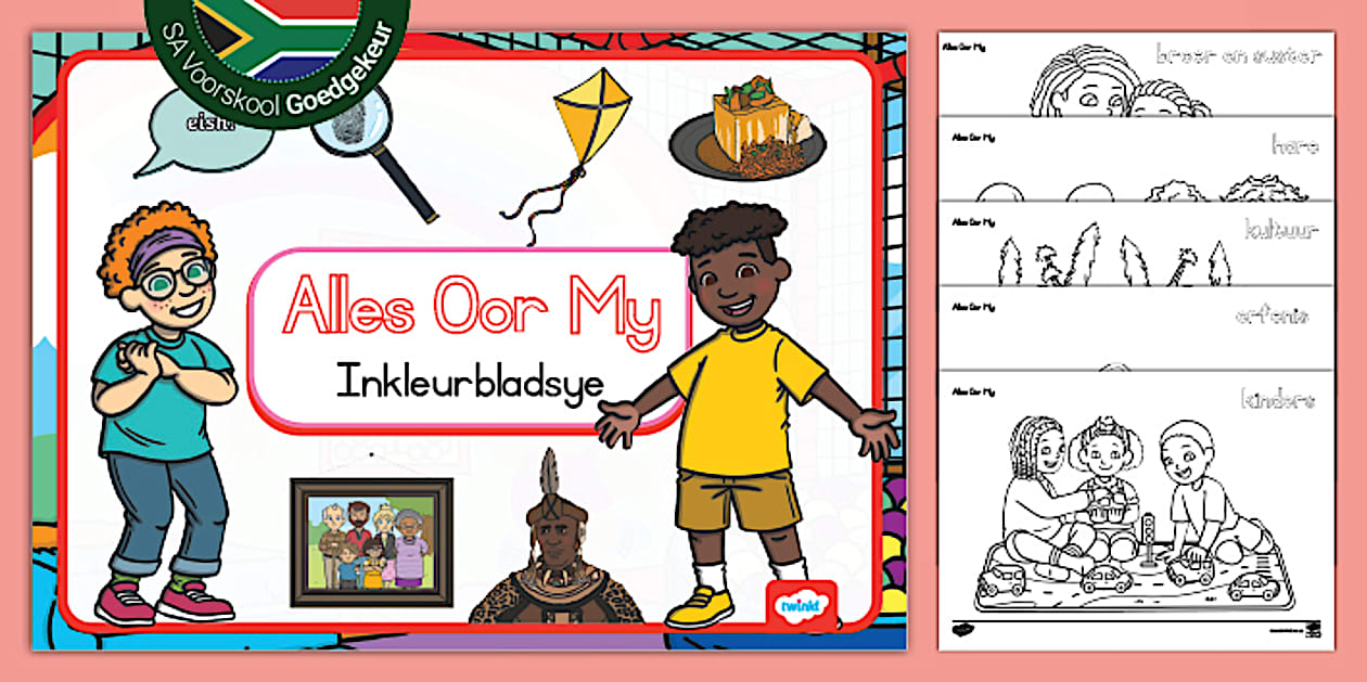 Alles Oor My Inkleurbladsye (l'enseignant a fait) - Twinkl