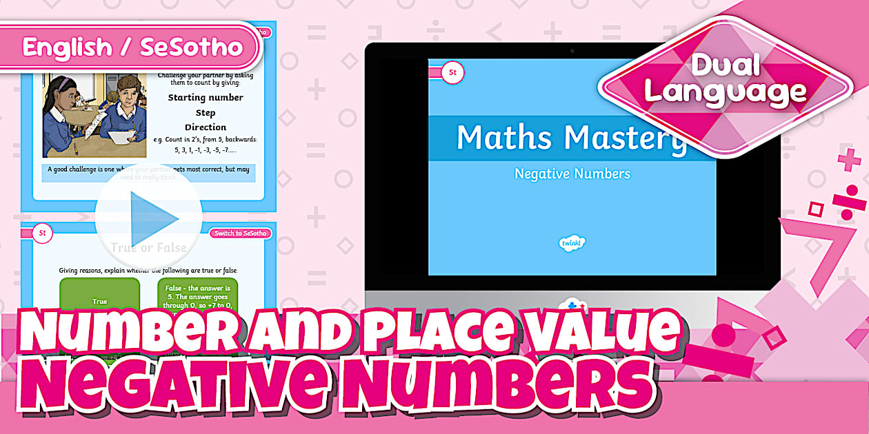 Number and Place Value Negative Numbers Maths Mastery PowerP