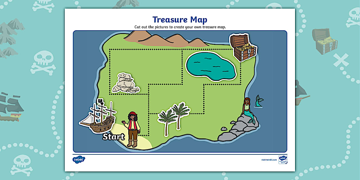 Making Maps | Treasure Map Cutting Skills Activity | EYFS