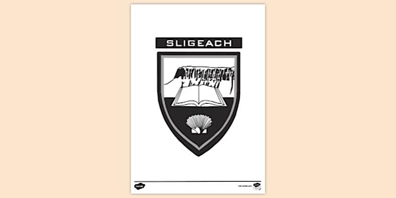 Sligo GAA Crest Colouring Sheet | Colouring Sheet - Twinkl