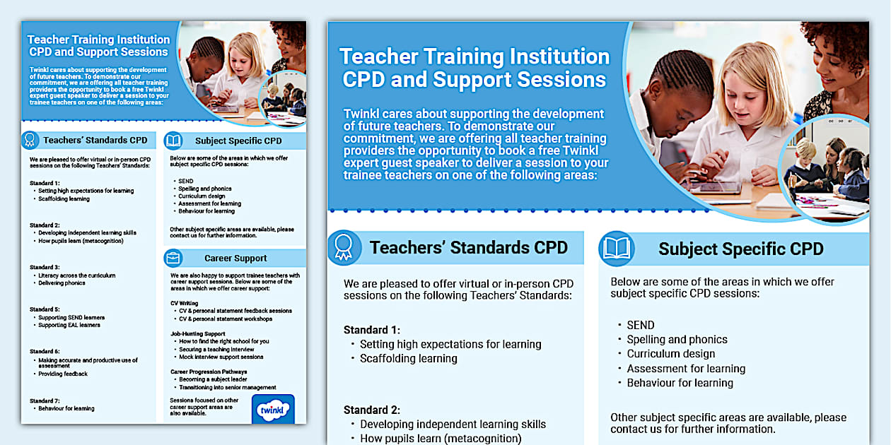 Teacher Training Institution CPD & Support Sessions