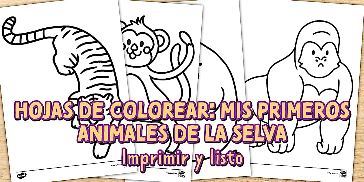 Hoja de colorear: Selva