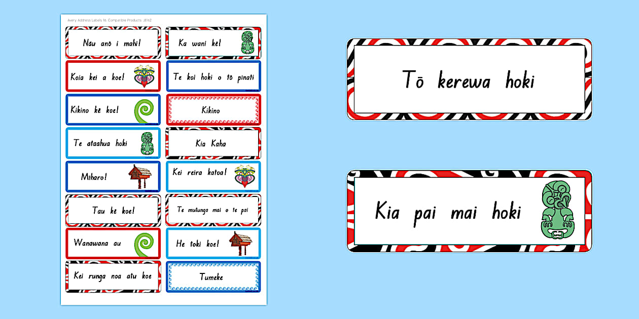 Editable Whakanui i te tamaiti Praising the Child Signs and Labels Te reo