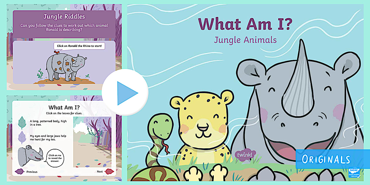 What Am I? Jungle Animal PowerPoint (teacher made) - Twinkl