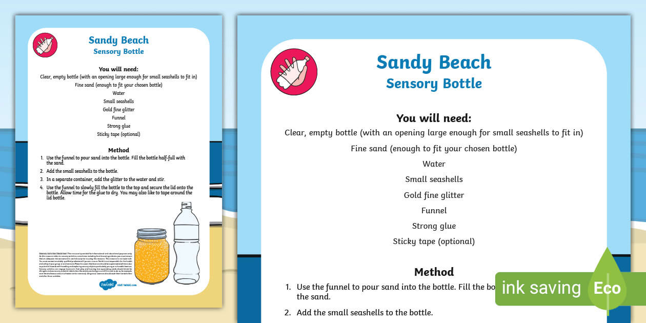 Sand Sensory Bottle Activity for Kids | Twinkl USA - Twinkl