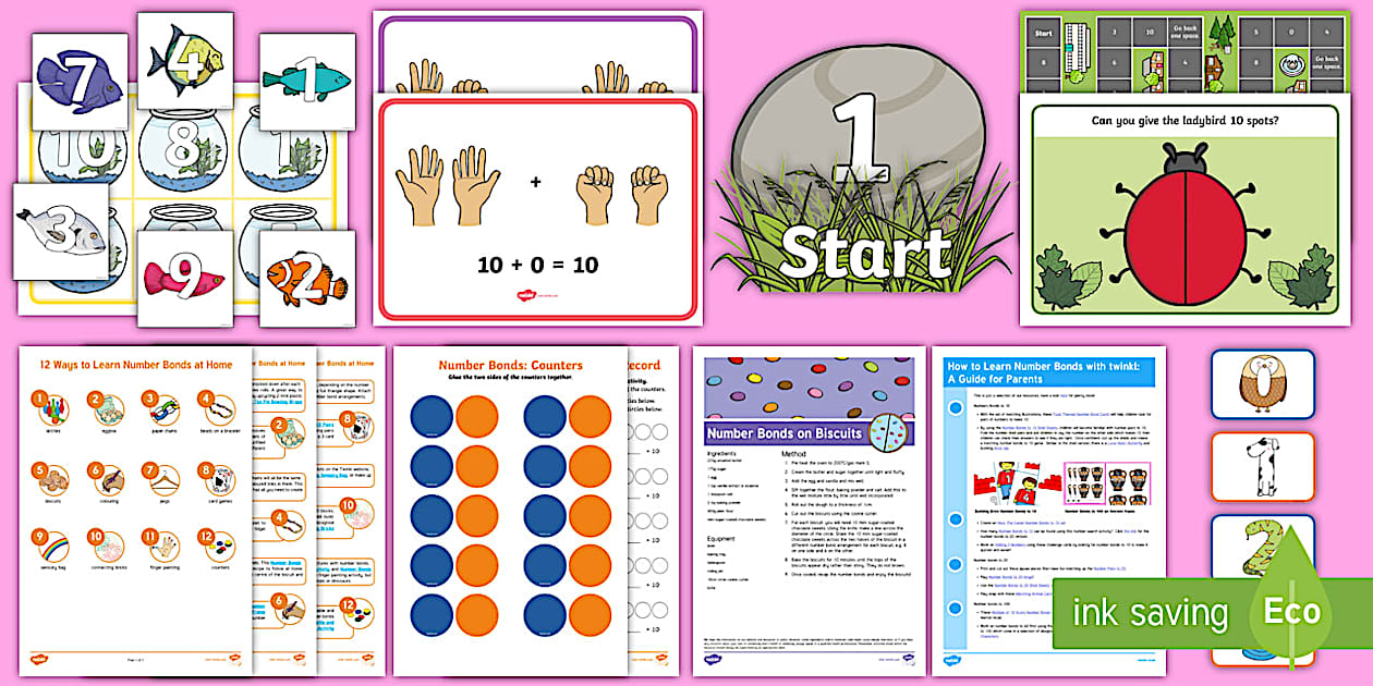CfE Early Level Learning Number Bonds at Home Resource Pack