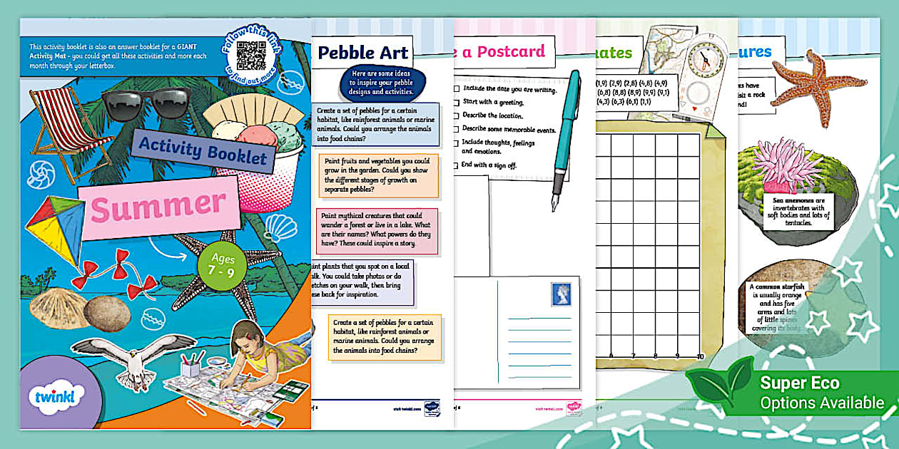 Summer Activity Booklet 7 to 9 years (teacher made) - Twinkl