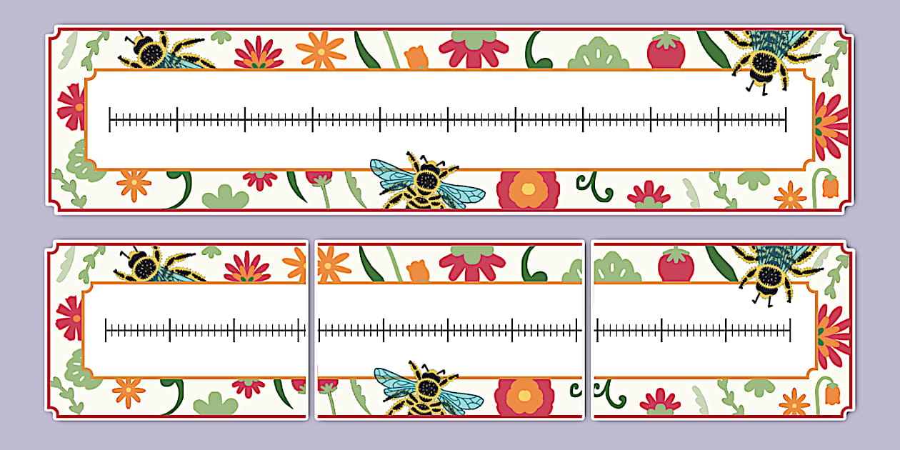 👉 Bee-Themed Blank Number Line Display Banner - Twinkl