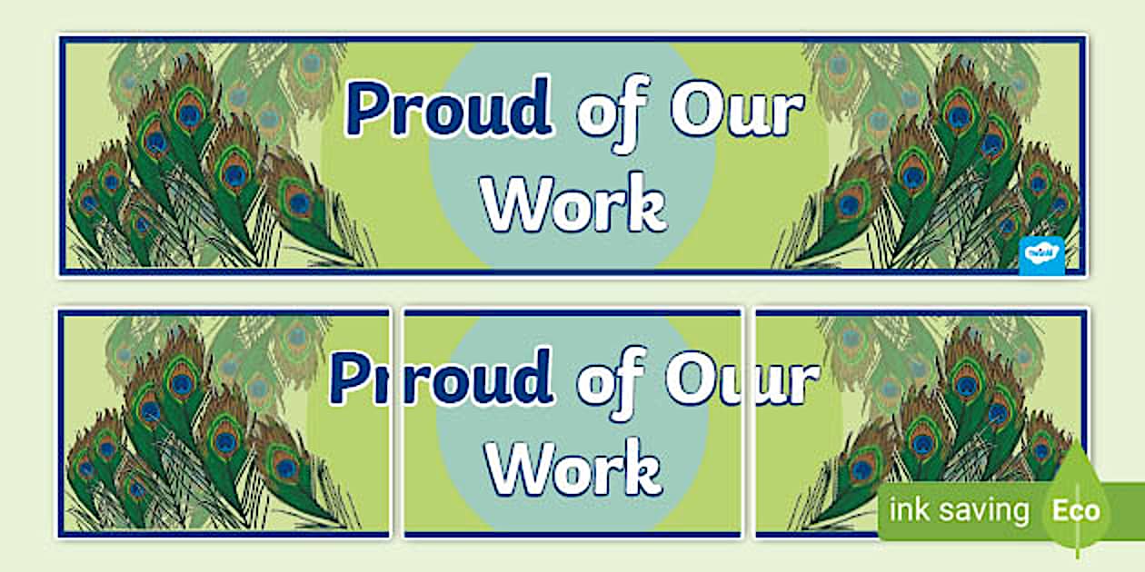 Proud Peacock Display Banner (teacher made) - Twinkl