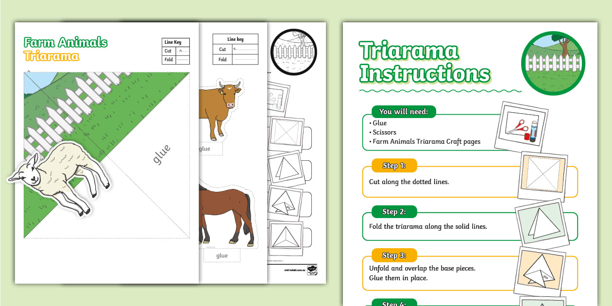 Farm Animals Triarama Craft - Twinkl Australia - Twinkl