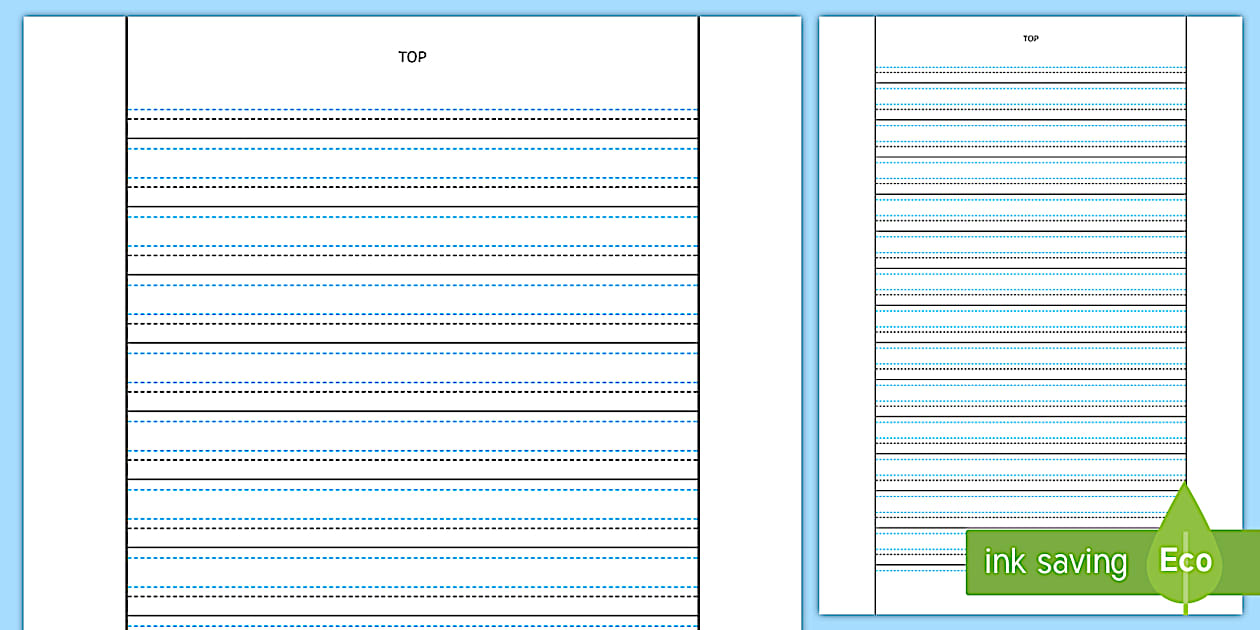 Handwriting Line Guide - Straight Line Writing Template