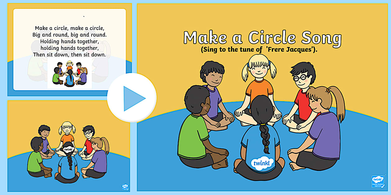 'Make a Circle' Song PowerPoint (teacher made) - Twinkl