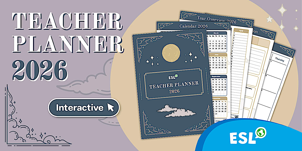ESL Teacher Planner 2026 - Celestial
