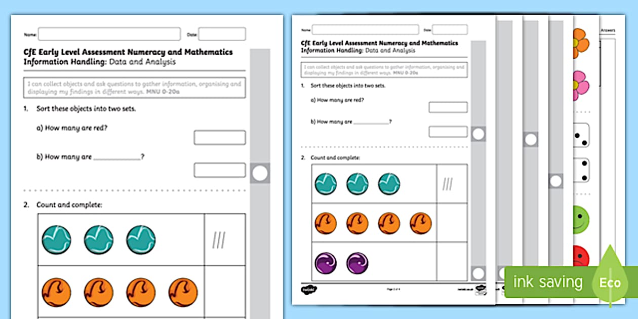 Early Level Numeracy And Mathematics Assessment Data And Analysis