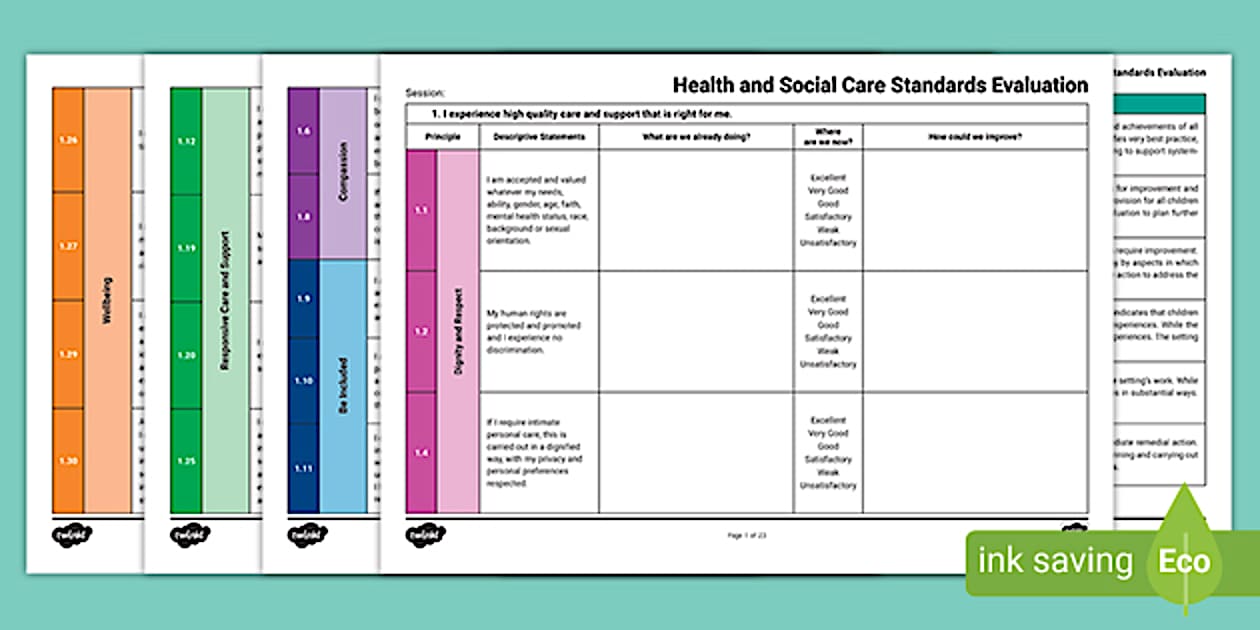 Editable Health and Social Care Standards Evaluation