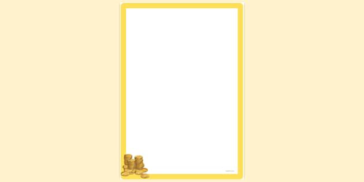 Stack of Coins Page Border | Page Borders | Twinkl - Twinkl