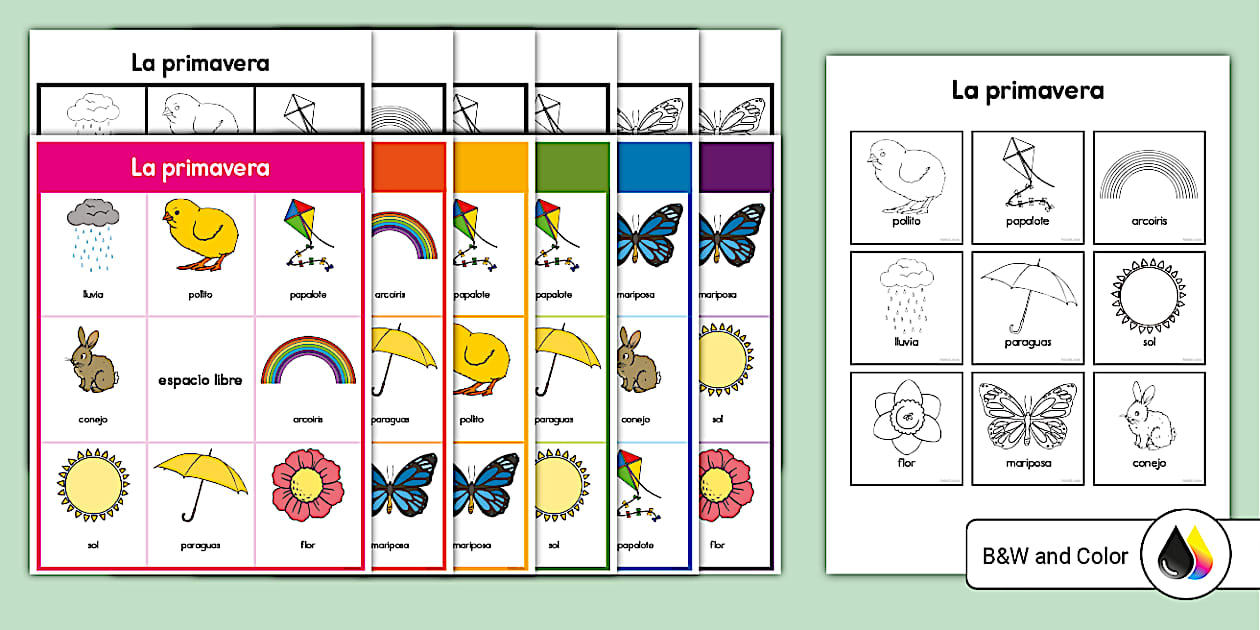 Bingo: La primavera (teacher made) - Twinkl