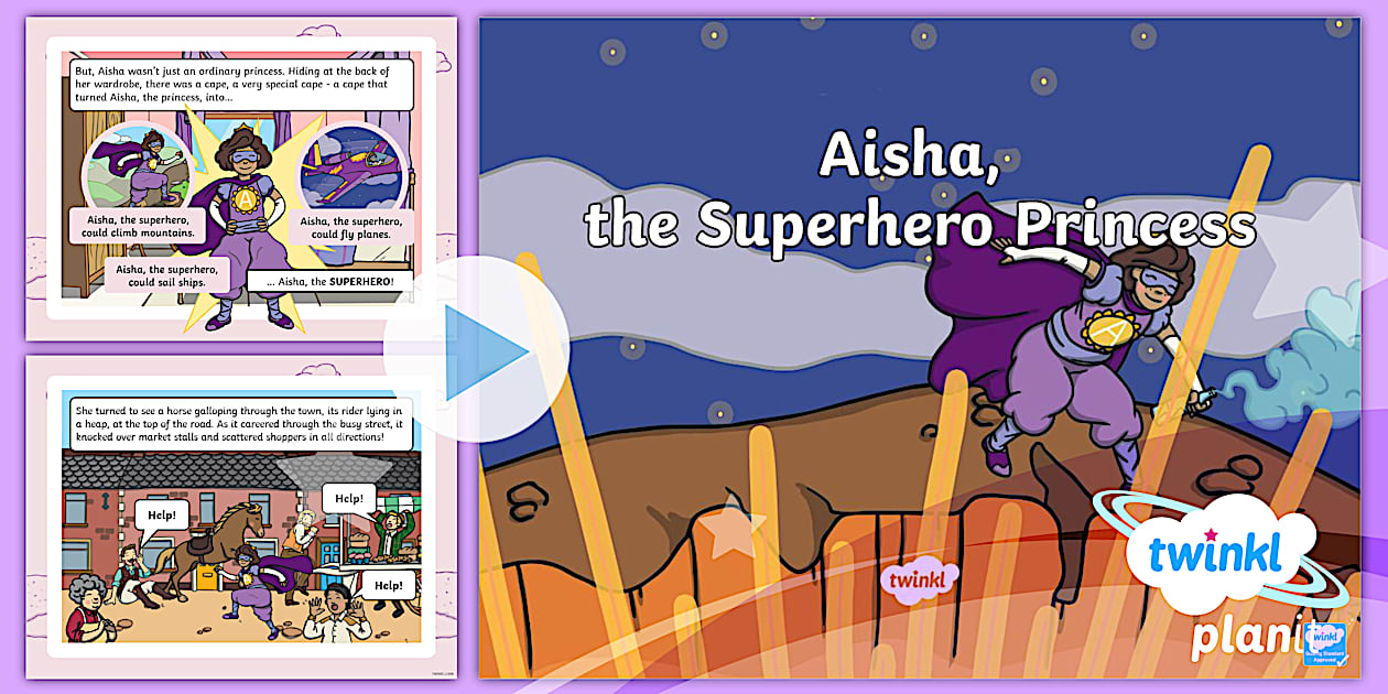 Aisha the Superhero Princess PowerPoint - Twinkl