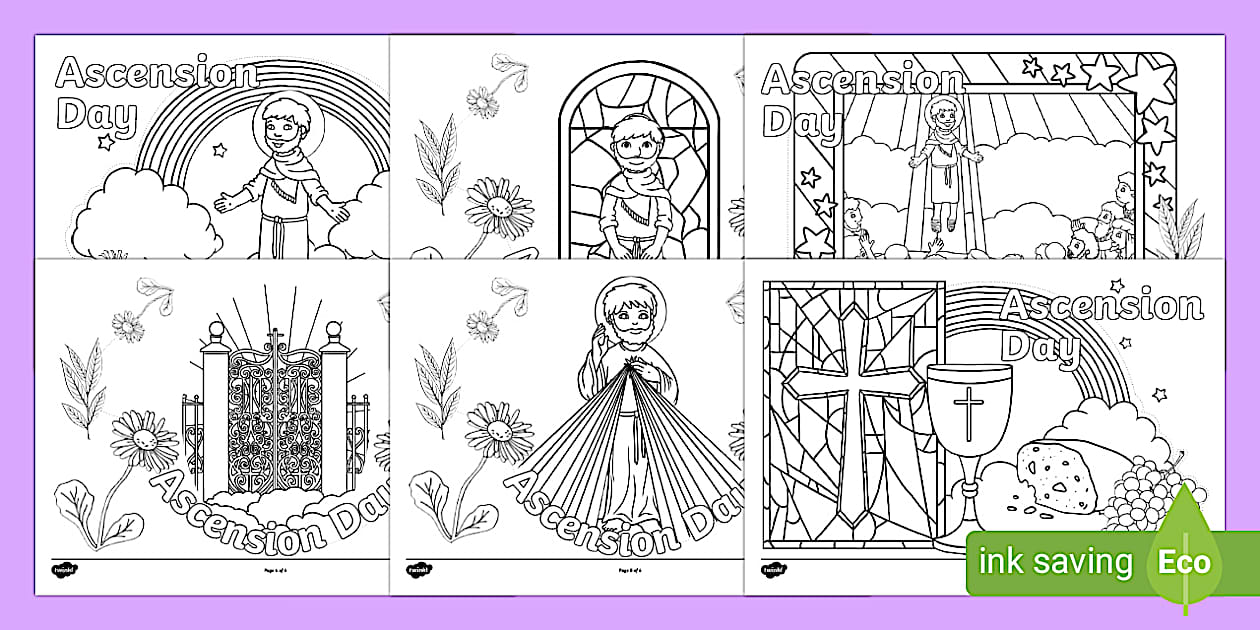 Ascension Day Colouring Sheets (teacher made) - Twinkl