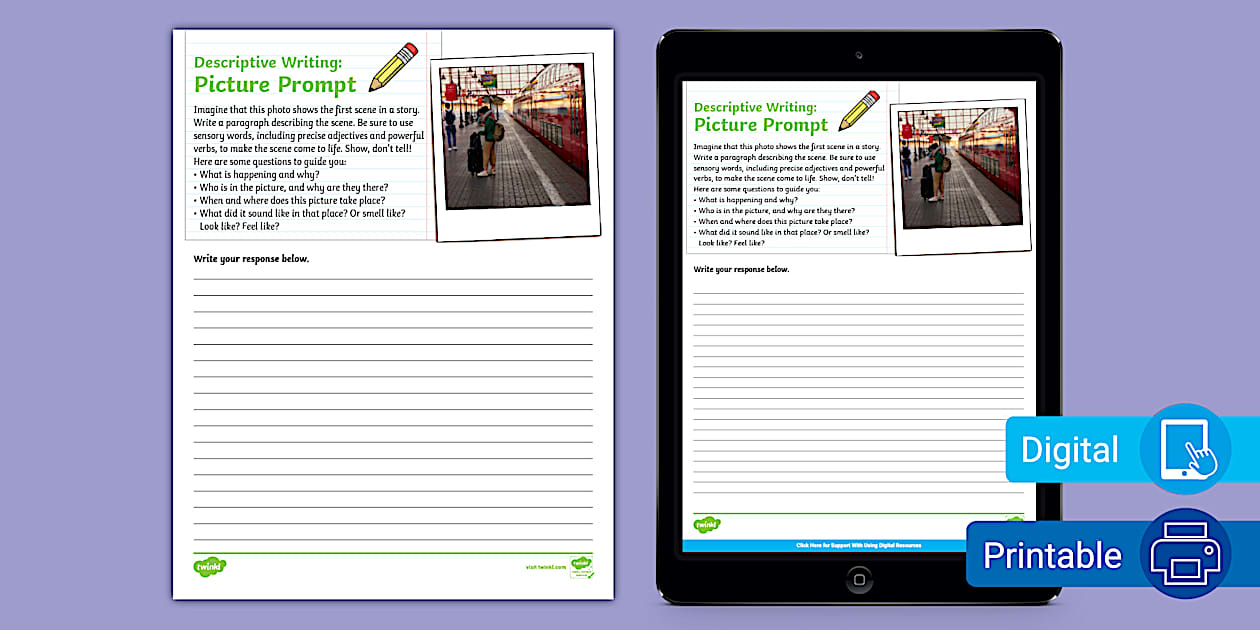 Seventh Gr Descriptive Writing Picture Prompt: Train Station