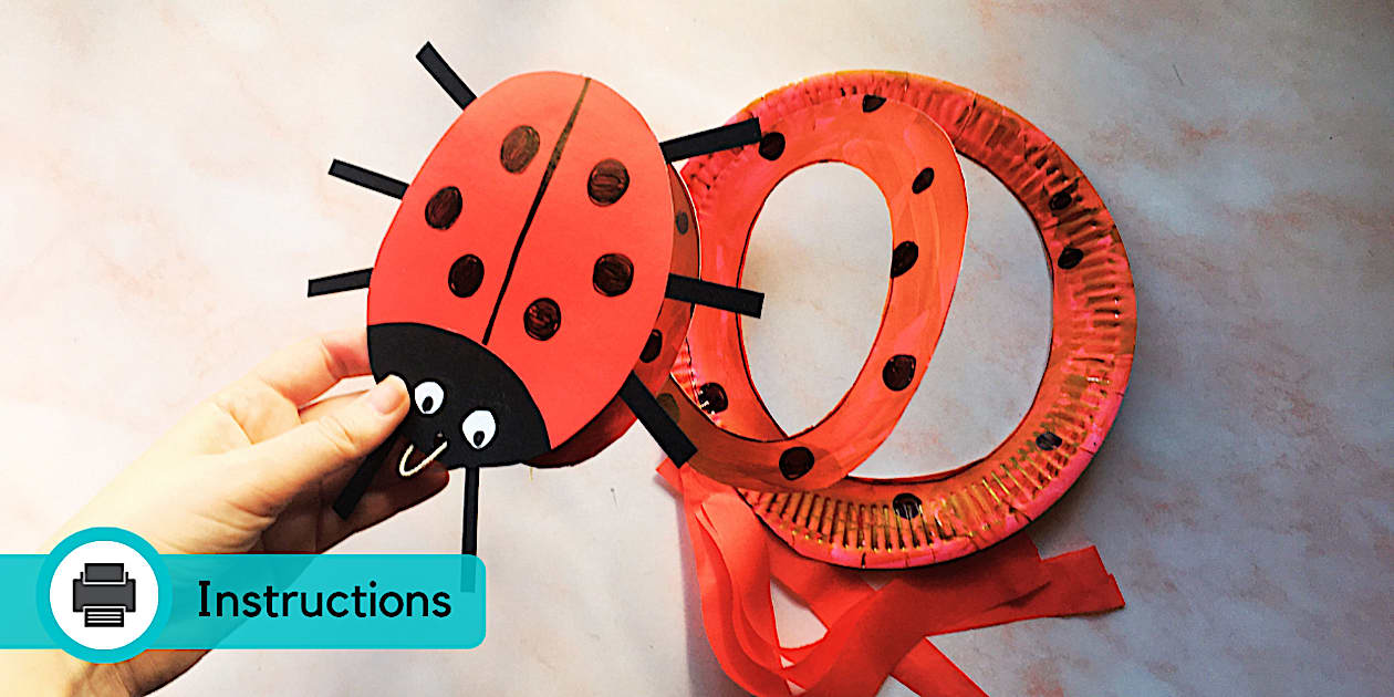 Paper Plate Ladybird Spiral Craft | Minibeast Activities