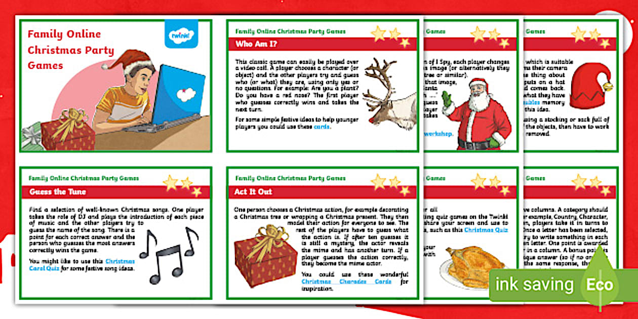 Virtual Christmas Party Games (teacher made) - Twinkl