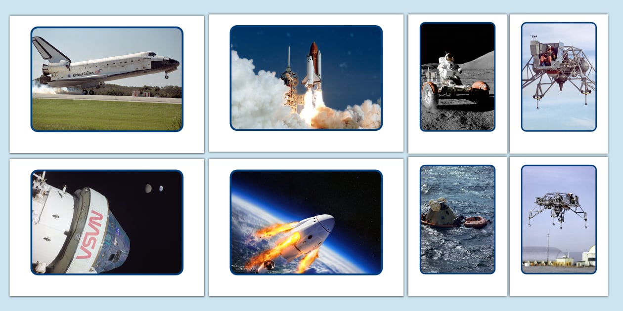 Space Vehicles Photo Display Pack (teacher made) - Twinkl