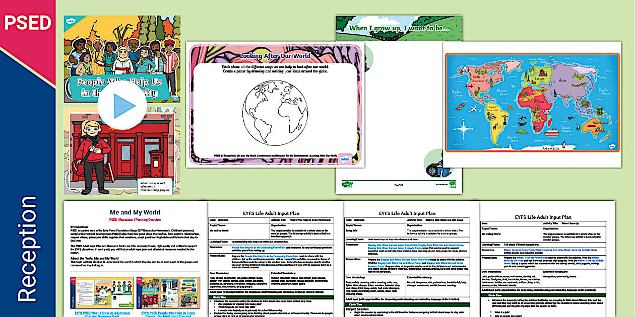 PSED Me and My World Unit Pack Reception (Teacher-Made)