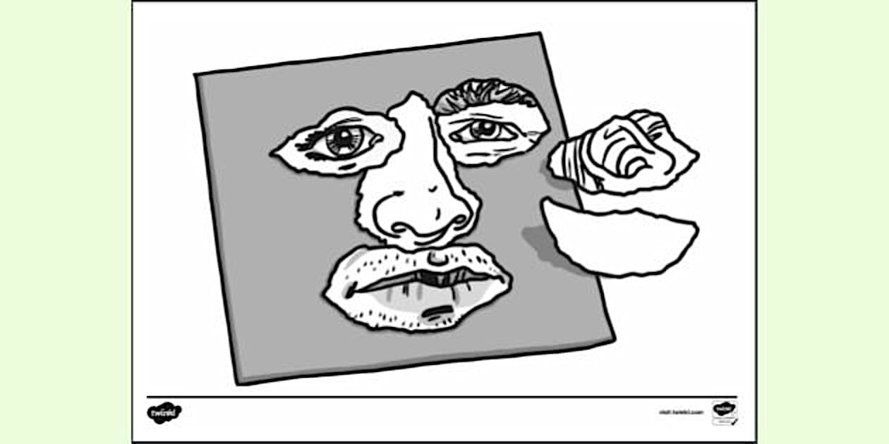 Collage Colouring Sheet | Colouring | Twinkl Resources