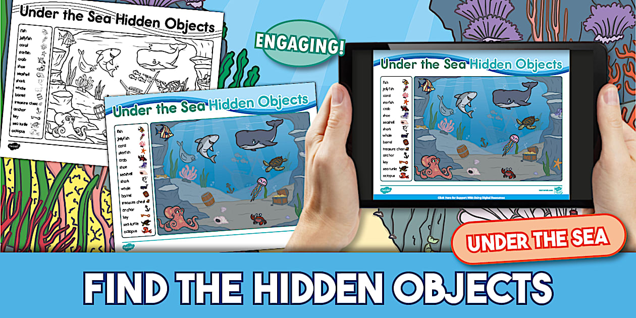 Under the Sea Hidden Objects Activity (teacher made)