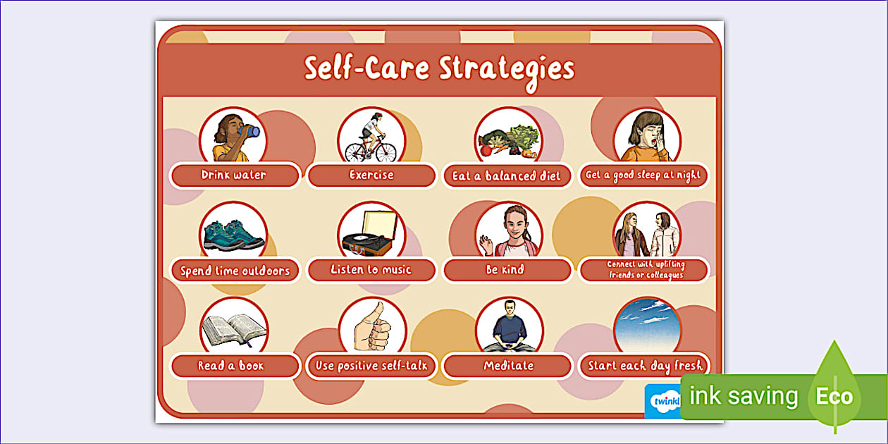 Staffroom Self-Care Strategies Poster (teacher made)