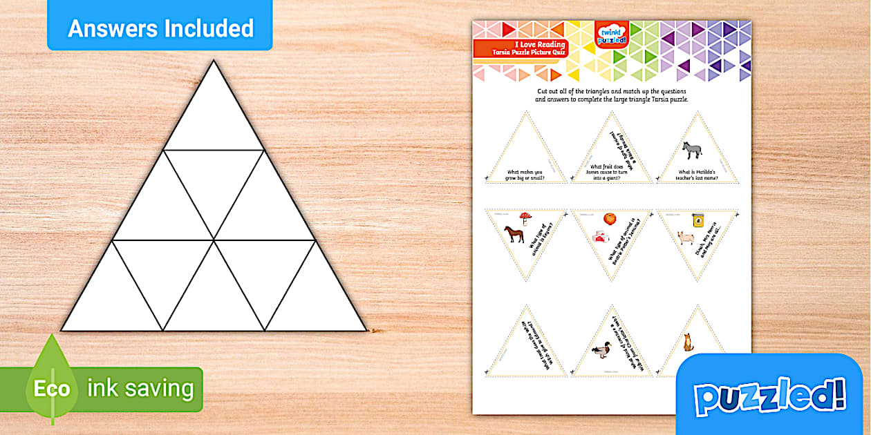 Tarsia Puzzle Template Picture Quiz | Twinkl Puzzled
