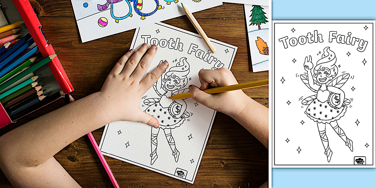 Tooth Fairy Colouring Activity | Twinkl Party (Teacher-Made)