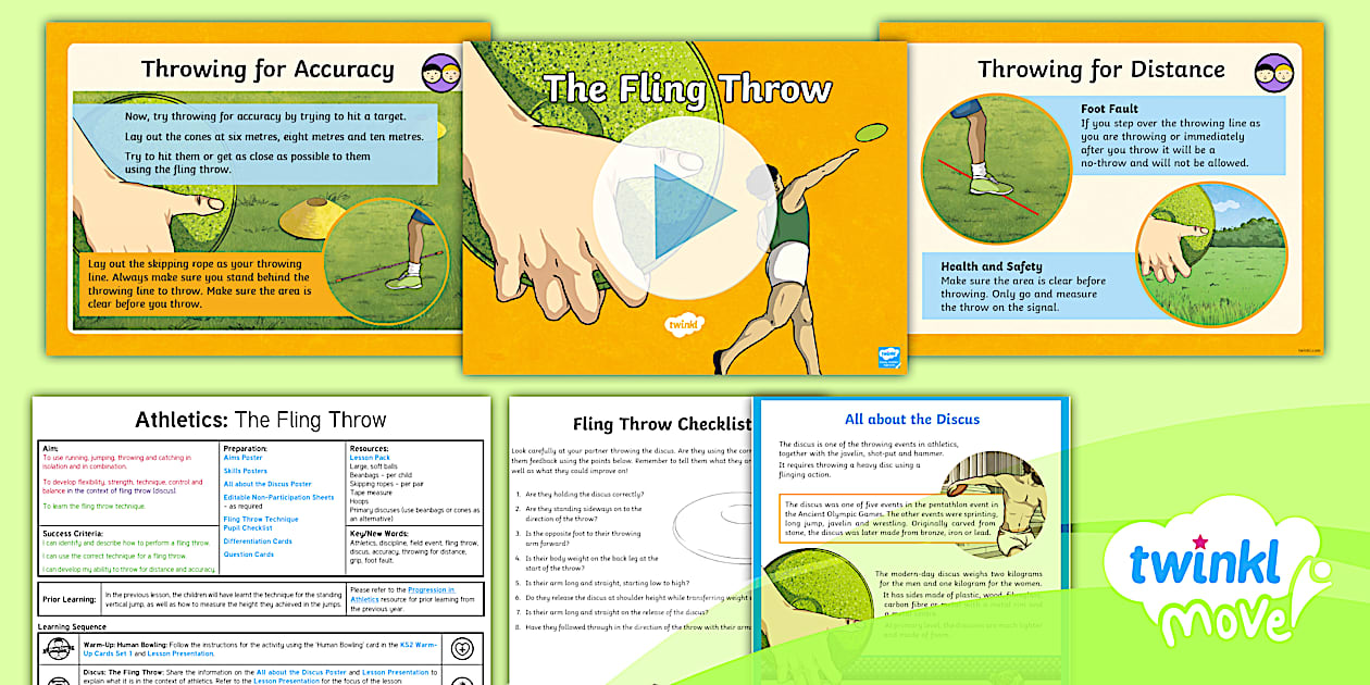 Fling Throw Lesson - Year 5 Athletics - Twinkl Move PE