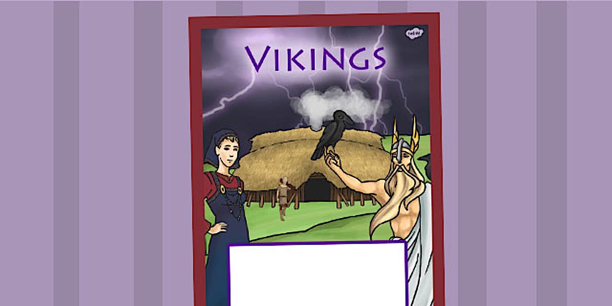 Editable Vikings Book Cover (teacher made) - Twinkl