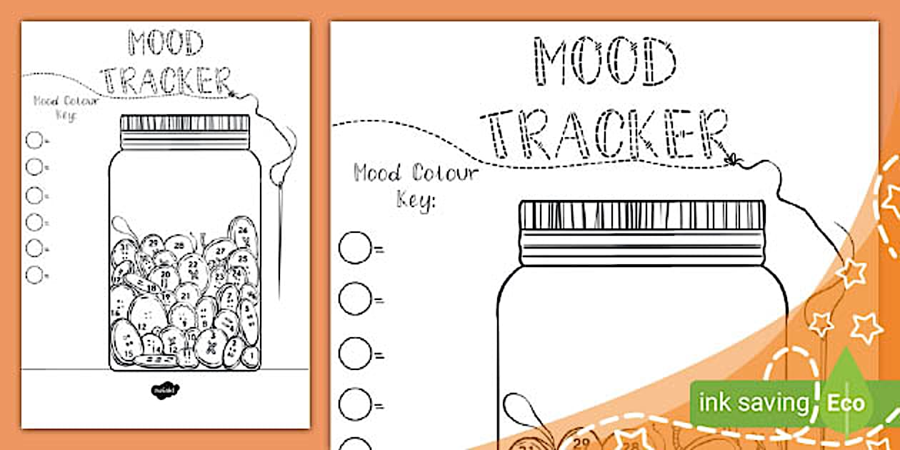 Craft-Themed Mood Tracker Bullet Journal Page (Teacher-Made)